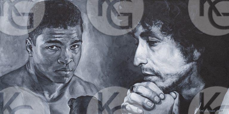 048 Muhammad Ali with Bob Dylan – The Art of Kevin Goldman